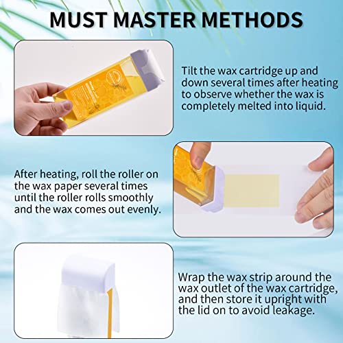 Roll on Wax Kit, Waxing Kit for Women, Upgrade Wax Roller Kit for Hair Removal, Digital Roll on Wax Warmer Kit for Sensitive Skin, Home Wax Kit for Larger Areas, Great Gift for Women