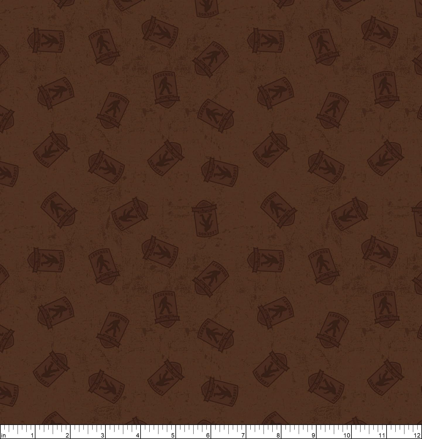 Riley Blake Legends of The National Parks Logo Toss, Fabric by The Yard (Brown)
