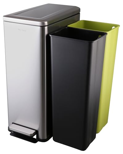 The Step N' Sort Slim Design, 2 x 21.5L Dual Trash and Recycling Bin