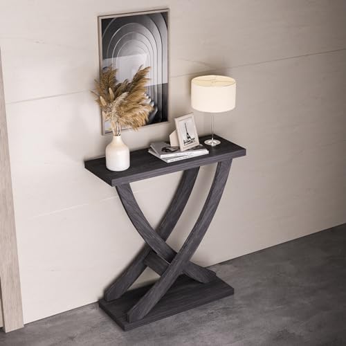 DREAMODERN Mid-Century Modern Console Table, Entryway Table Minimalist Style Sofa Table for Entryway, Hallway, Living Room, Foyer - Distressed Grey