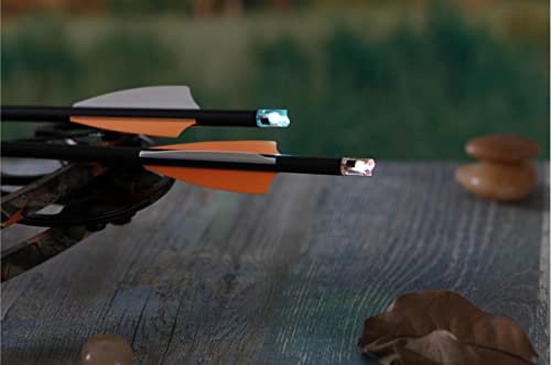 DEEPOWER Crossbow Lighted Nock with ON/Off Switch 4 Pack with .285β/.297β/.300β/.305β Bushings LED Nock Universal Fit for Bolts (Strobe)