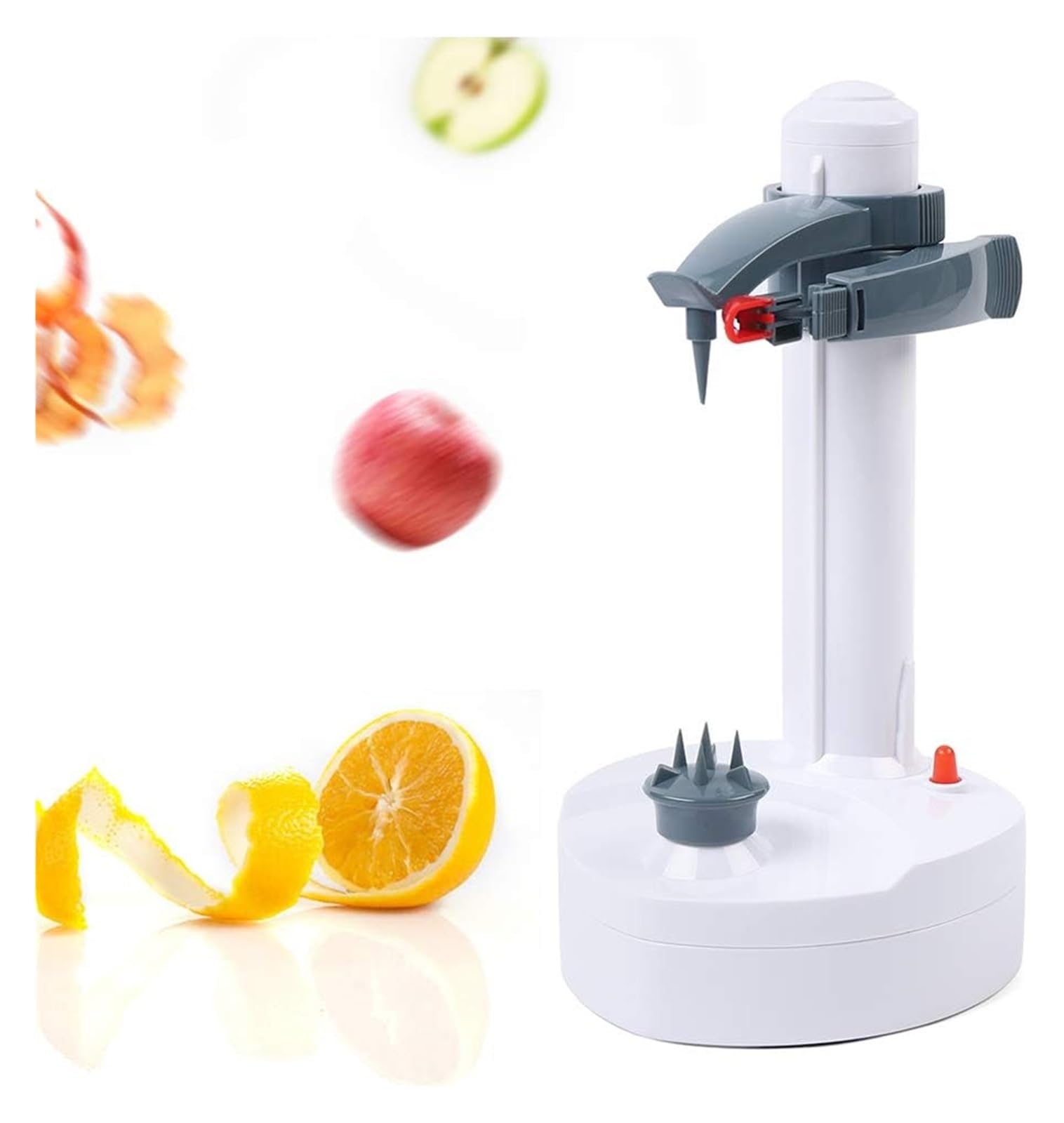 Electric Peeler, Multifunctional Automatic Potato Peeler Machine,Rotating Fruit Peeling Tool For Fruit Vegetables (Color : White)