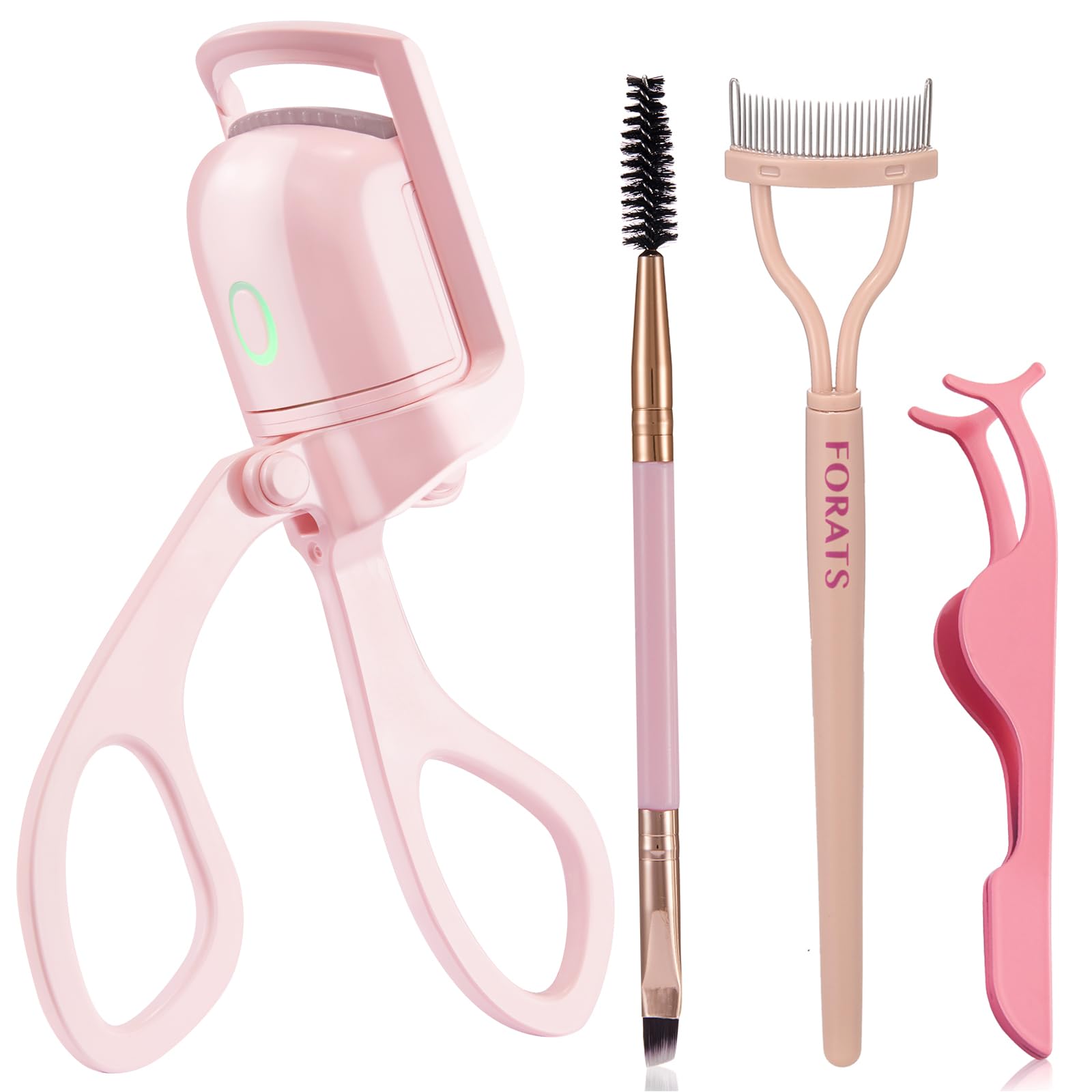 HUAKARAD Heated Eyelash Curler with Comb, USB Rechargeable Electric Eyelash Curler, Warm Eyelash Curler,2 Heating Modes Eyelash Curlers Heated Quick Natural, Long Lasting