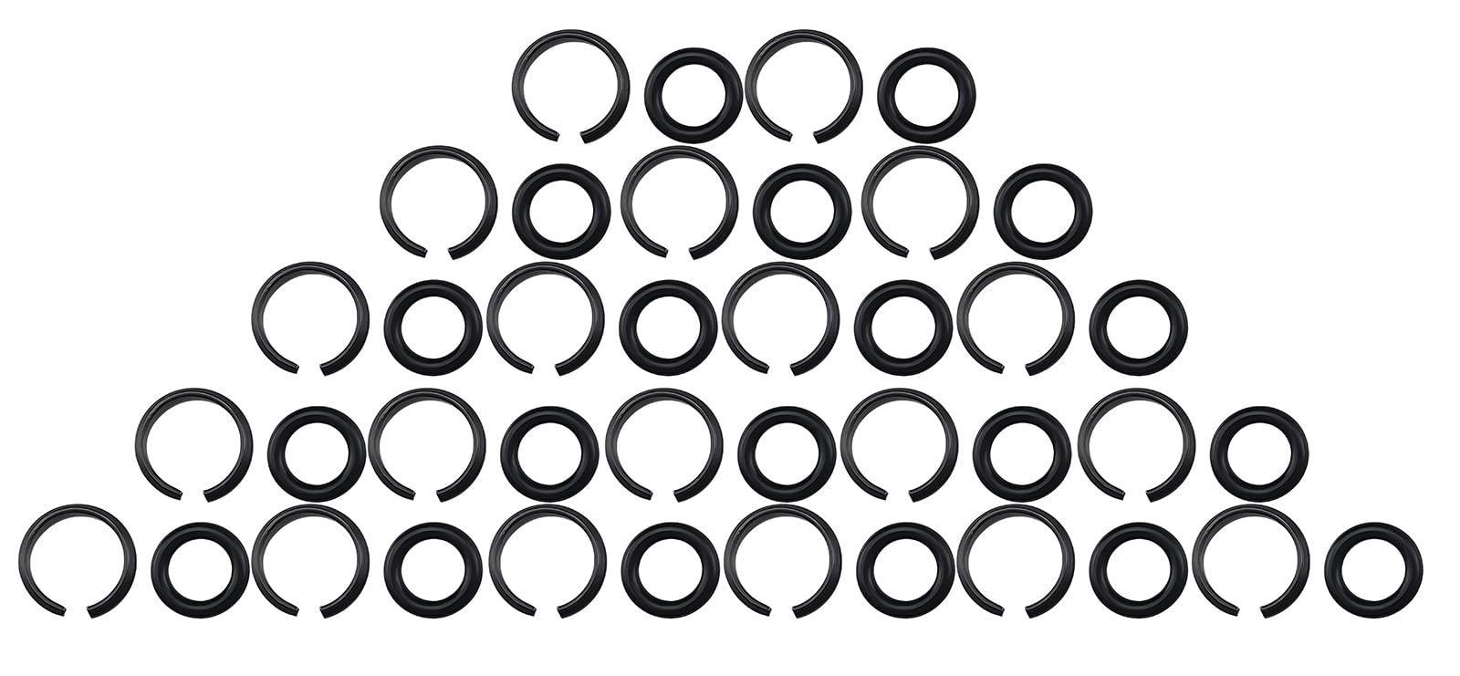 Generic 1/2"" Impact Wrench Socket Retainer Rings Clip with O-Ring,Fits Replacement Impact Wrench Tool Parts and Accessories,O-ring Square Drive Socket Retainer Ring (20 Sets/Pack)