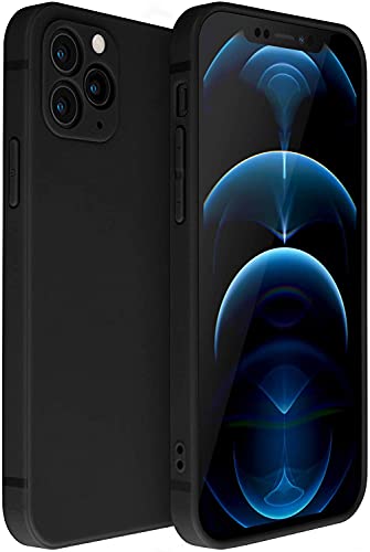 KPKHDI iPhone 13 Pro Max Case Compatible with iPhone 13 Pro Max Matte Silicone Stain Resistant Cover with Full Body Protection Anti-Scratch Shockproof Case 6.7 inch (Black)