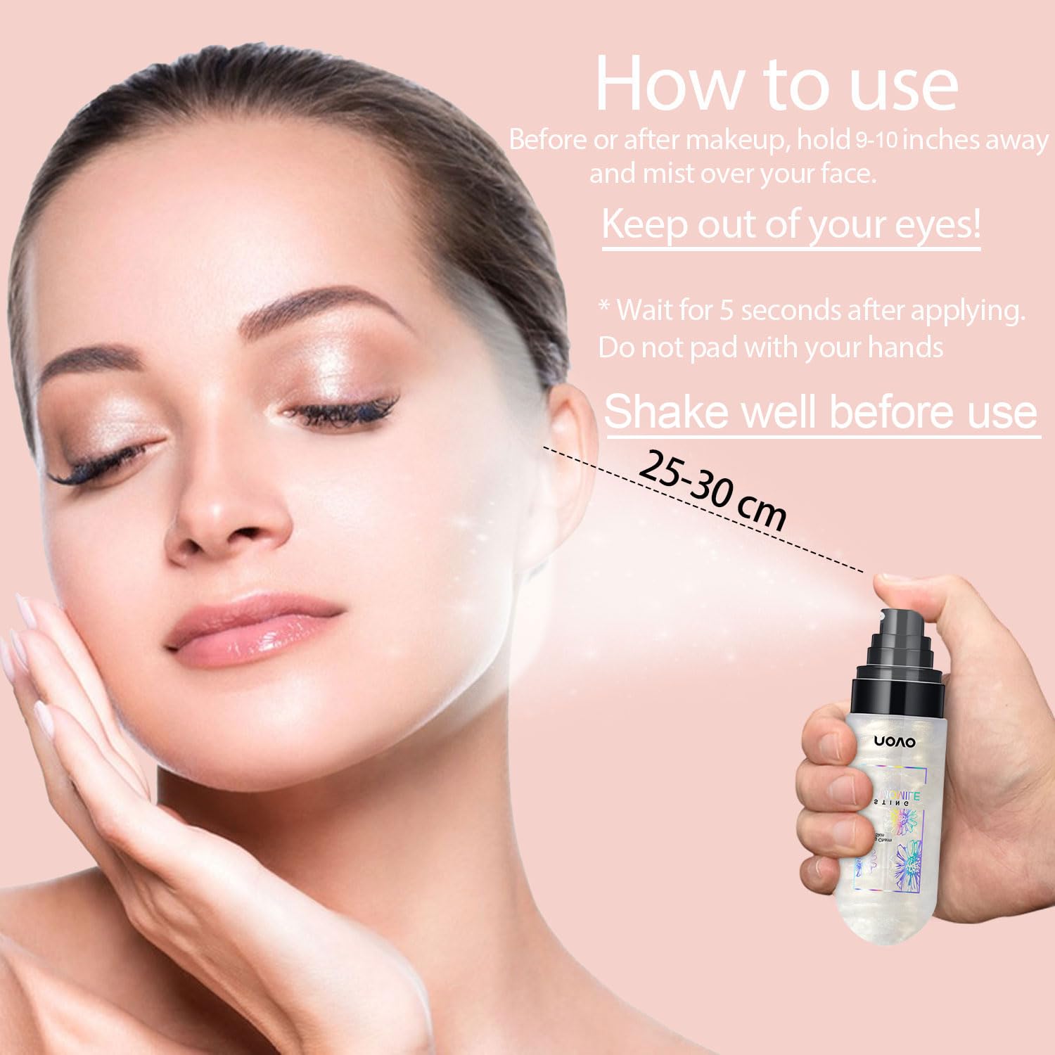 Dewy Makeup Setting Spary Kit Shimmer Glow Finish Hydrating Illuminating Finishing for face Lightweight Long Lasting Make Up Fixing Hydrate Skin with Sponge Puff Makeup Set (Dewy 3.15 Fl Oz)