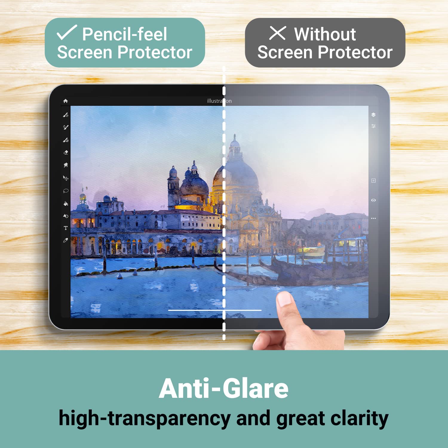 ELECOM Pencil Feel Screen Protector Newer model(Easy-Install), Bond type, Japan Made, iPad mini 6 (8.3", 2021) Drawing/Notetaking/Anti-glare, Apple Pencil Compatible (TB-APB083-W)