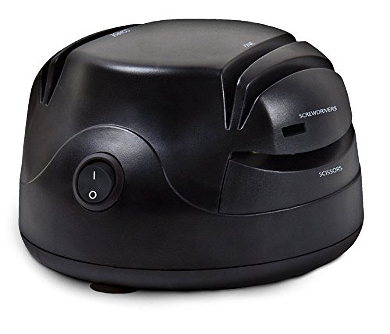 Electric Professional Knife Sharpener Tool 3-in-1 Sharpening Machine for Knives Scissors and Screwdrivers Retractable Cord Secure Anti-slip Black Sharpen Kitchen Appliance Kit