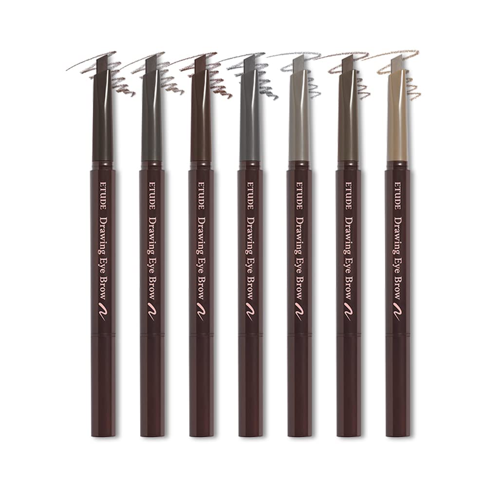 ETUDE Drawing Eye Brow #2 Gray Brown 21AD | Long-Lasting Eyebrow Pencil for Soft Textured Natural Daily Look Eyebrow Makeup | K-beauty