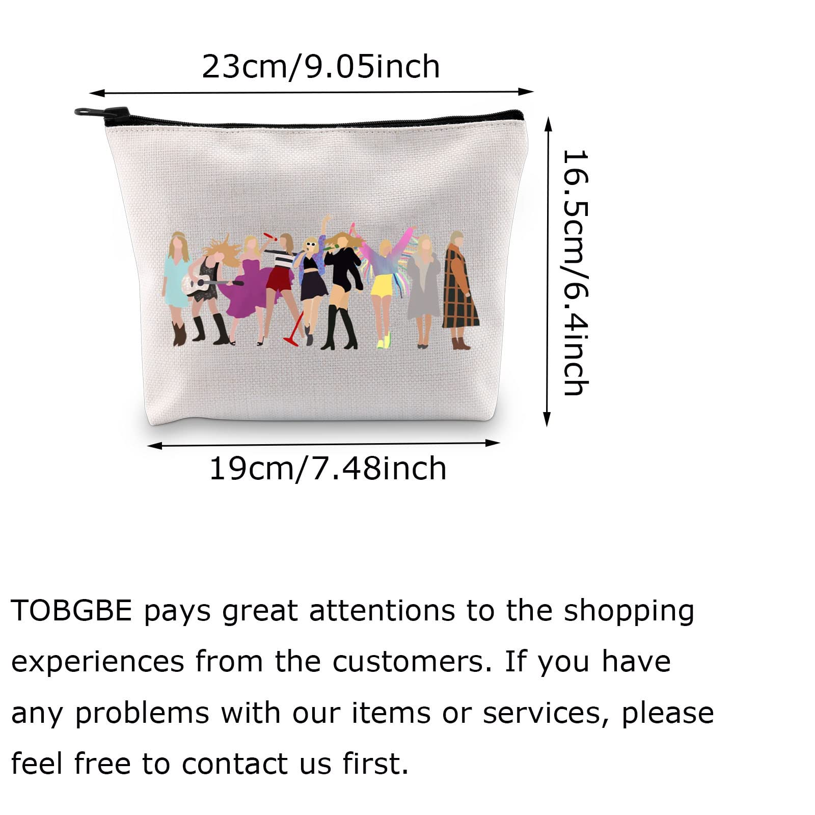 TOBGBE Album Inspired Gift Let Us enjoy Sing Song Makeup Bag Music Lover Gift (Sing Happier Bag)