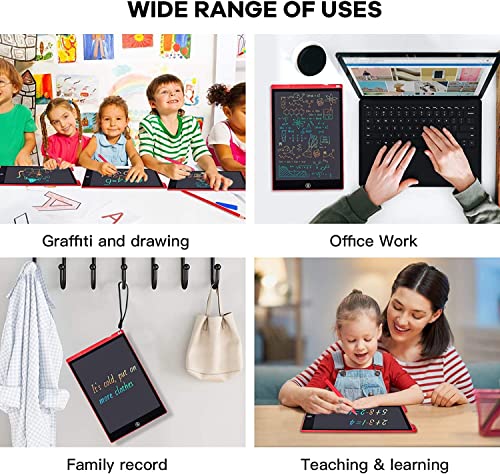 LCD Writing Tablet, Electronic Digital Writing &Colorful Screen Doodle Board, kimystam 12-Inch Handwriting Paper Drawing Tablet Gift for Kids and Adults at Home,School and Office