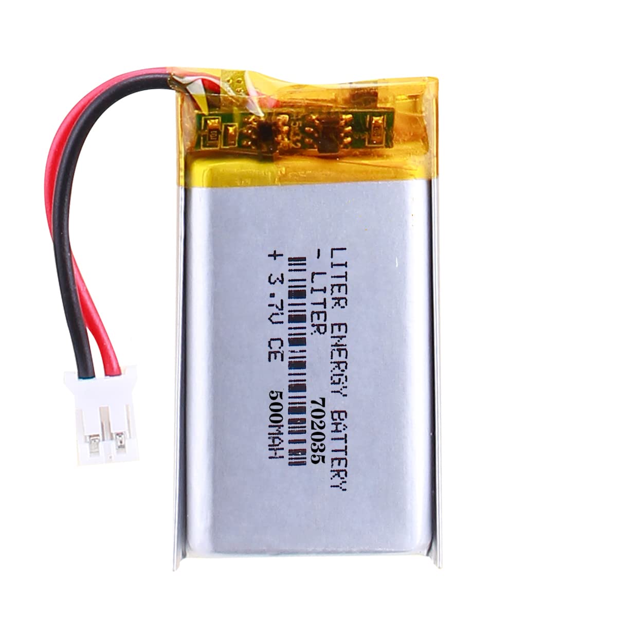 Liter Energy Battery 3.7V Lipo Battery 500mAh Rechargeable Lithium ion Polymer Battery 702035 Lithium Polymer ion Battery with JST Connector