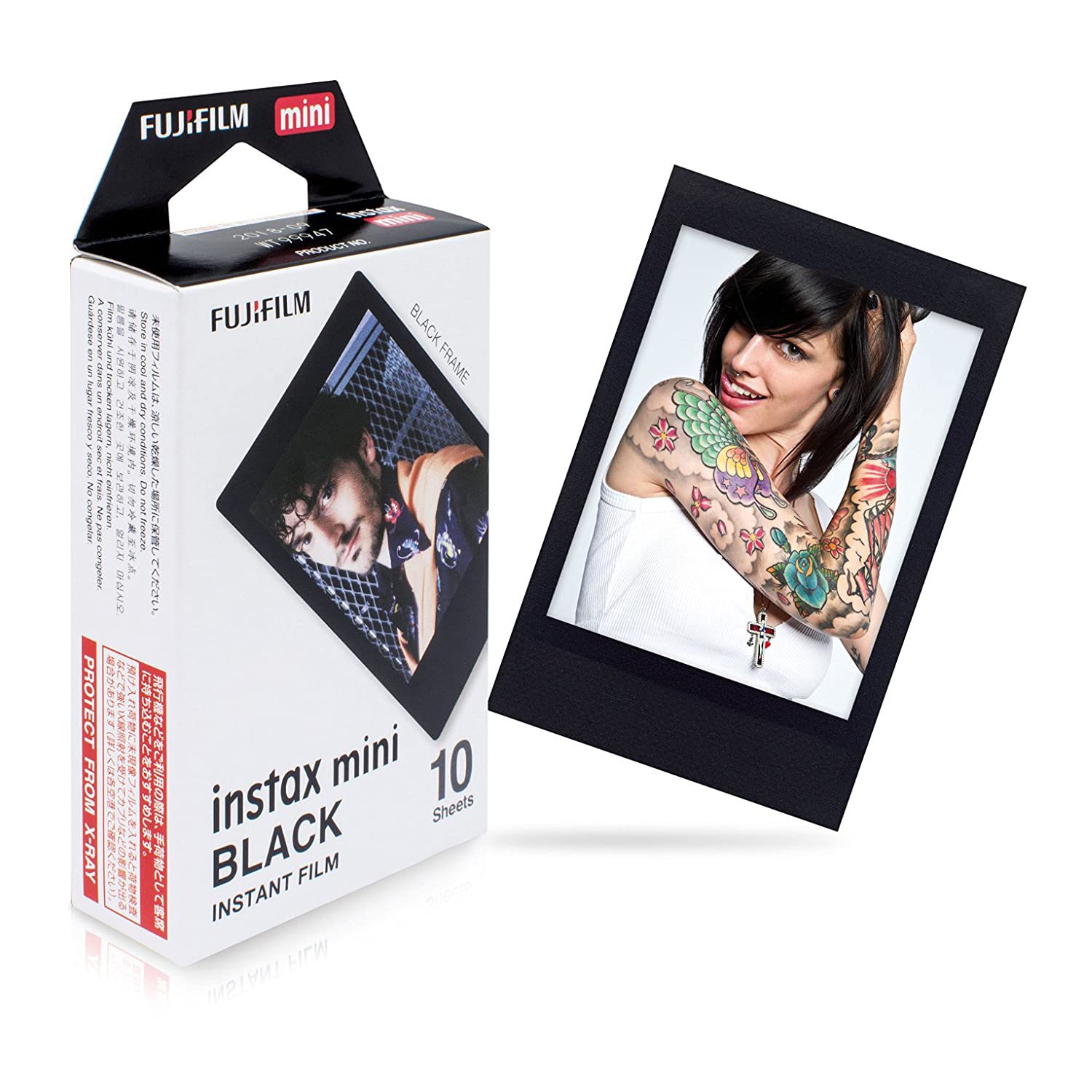 Fujifilm Instax Mini 40 Instant Film Camera with Black Framed Film (10 Exposures) Bundle (2 Items)
