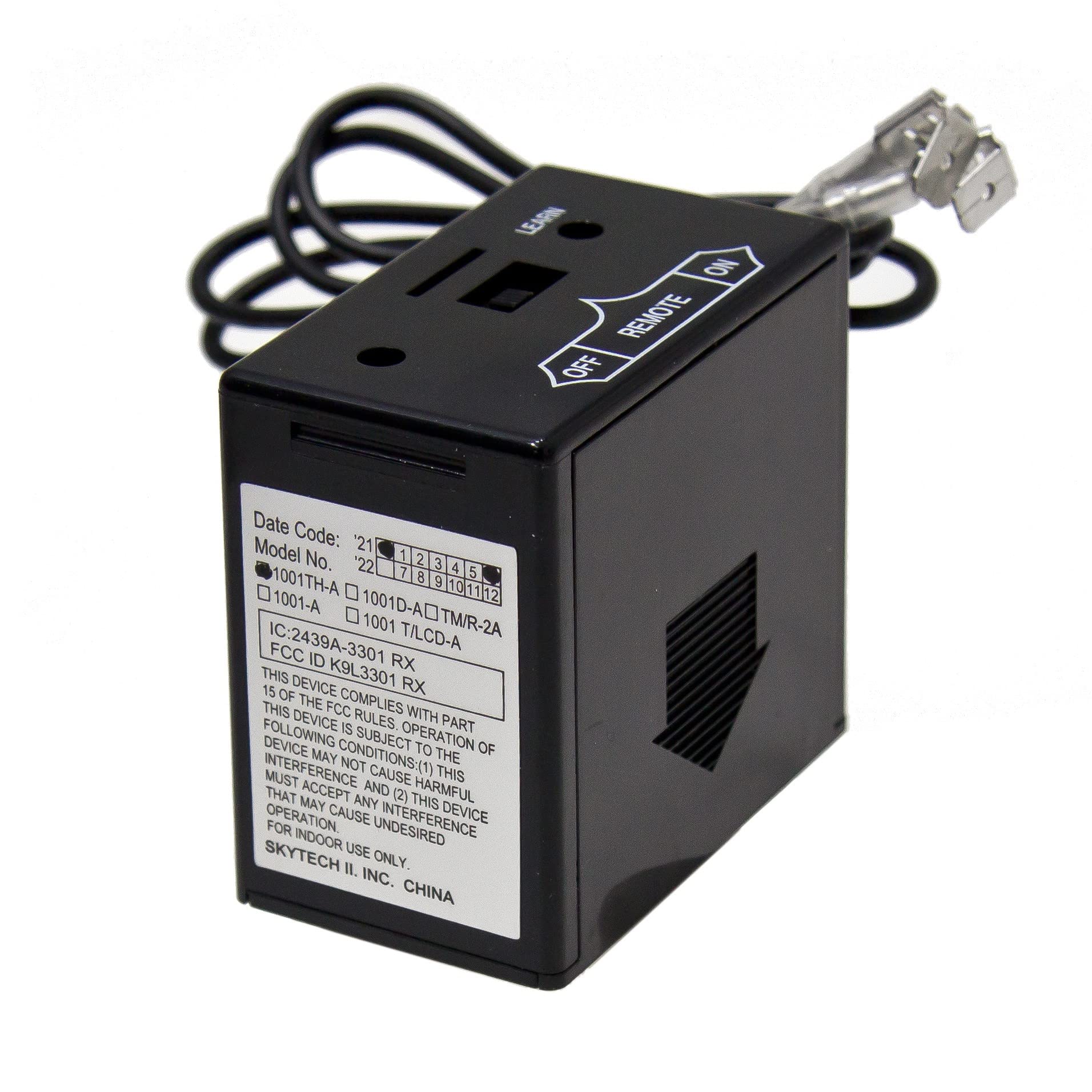 SkyTech 1001-A Receiver Box for 1001 Series Fireplace Remote Controls