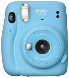 Fujifilm Instax Mini 11 Instant Camera Accessory Kit (Sky Blue) with Case, Instax Mini Film (2 Pack) and Instax Mini Sky Blue Film