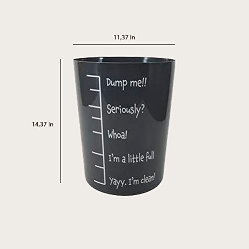 SEDLAV Plastic Office Trash Can, 5 gal (Black Fill Measure)
