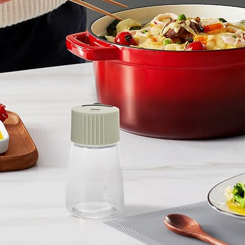 Terrarium Glass Spices Jars 4pcs Barbecue Salt Pepper Sugar Shaker Container Seasoning Shakers Bottles Refillable Bottle Dispenser for Camping Travel Home Glass Containers