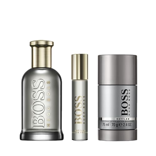 Hugo Boss BOSS Bottled Eau de Parfum Men's Holiday Gift Set (3.3 Fl Oz, 0.33 Fl Oz, 2.4 Fl Oz)