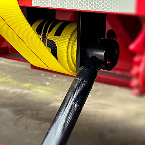 Iweshal Winch Bar, 2 Pack Combination Winch Bars with Square Head for Flatbed Trailer Winches and Trucks, Painted Combination Carbon-Steel Construction and No-Slip Handle Winch Bar (Black & Green)