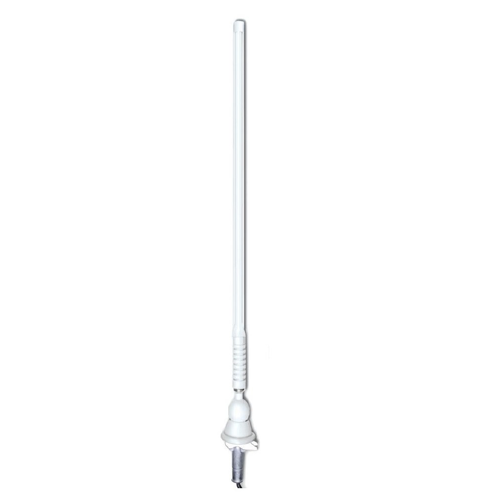 Enrock 20W White Flexible Rubber Mast Long Range Marine Boat Yacht AM/FM Radio Antenna