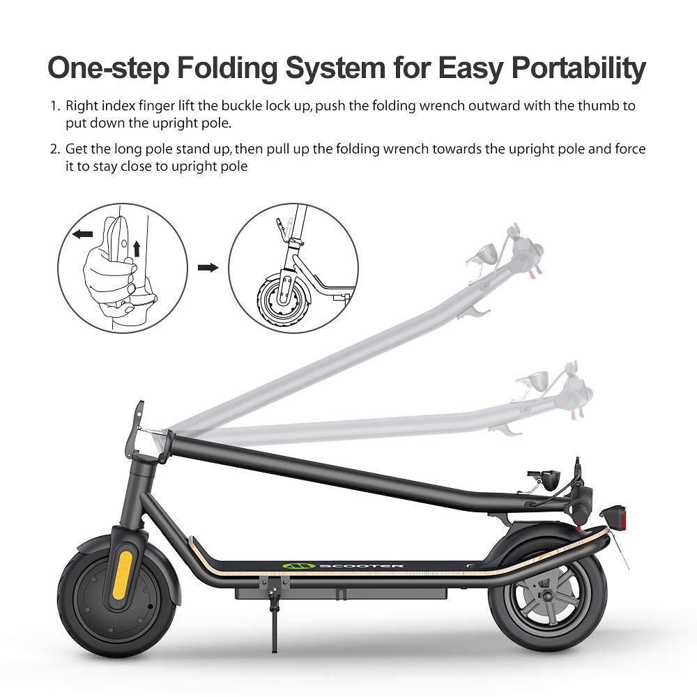 Electric Scooter, 350W Motor, 3 Gears, Max Speed 15.5MPH, 16 Miles Powerful Battery with 8.5'' Tires, Foldable Electric Scooter for Adults, Max Load 260lbs