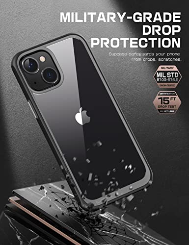 SUPCASE Unicorn Beetle Style Series Case for iPhone 14 Plus 6.7 Inch (2022), Premium Hybrid Protective Slim Clear Case (Black)