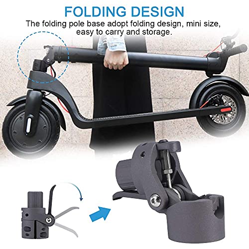 Electric Scooter Folding Pole Base, Electric Scooter Replacement Part Accessory for Xiaomi M365 (Grey)