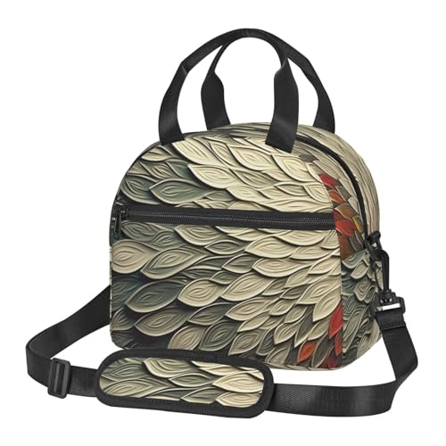 DEHIWI Abstract Artwork Lunch Bag For Women Men Reusable Insulated Lunch Box Lunch Cooler Tote Bag For Work Picnic Travel