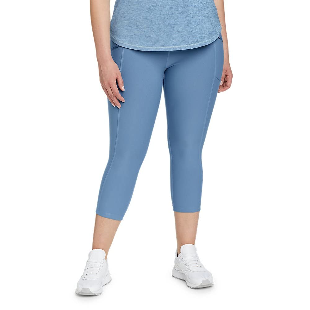 Eddie Bauer Women's Trail Tight Capris - High Rise, Black, X-Large
