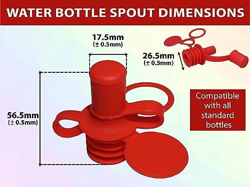 ZEKIAN Baby Water Bottle Cap, Water Bottle Spout, Bottle Top Adapter Replacement for Kids and Adults, Silicone Portable Spill-Proof, Leakproof, Reusable & Compatible with All Bottles, Pack of 4 PCS