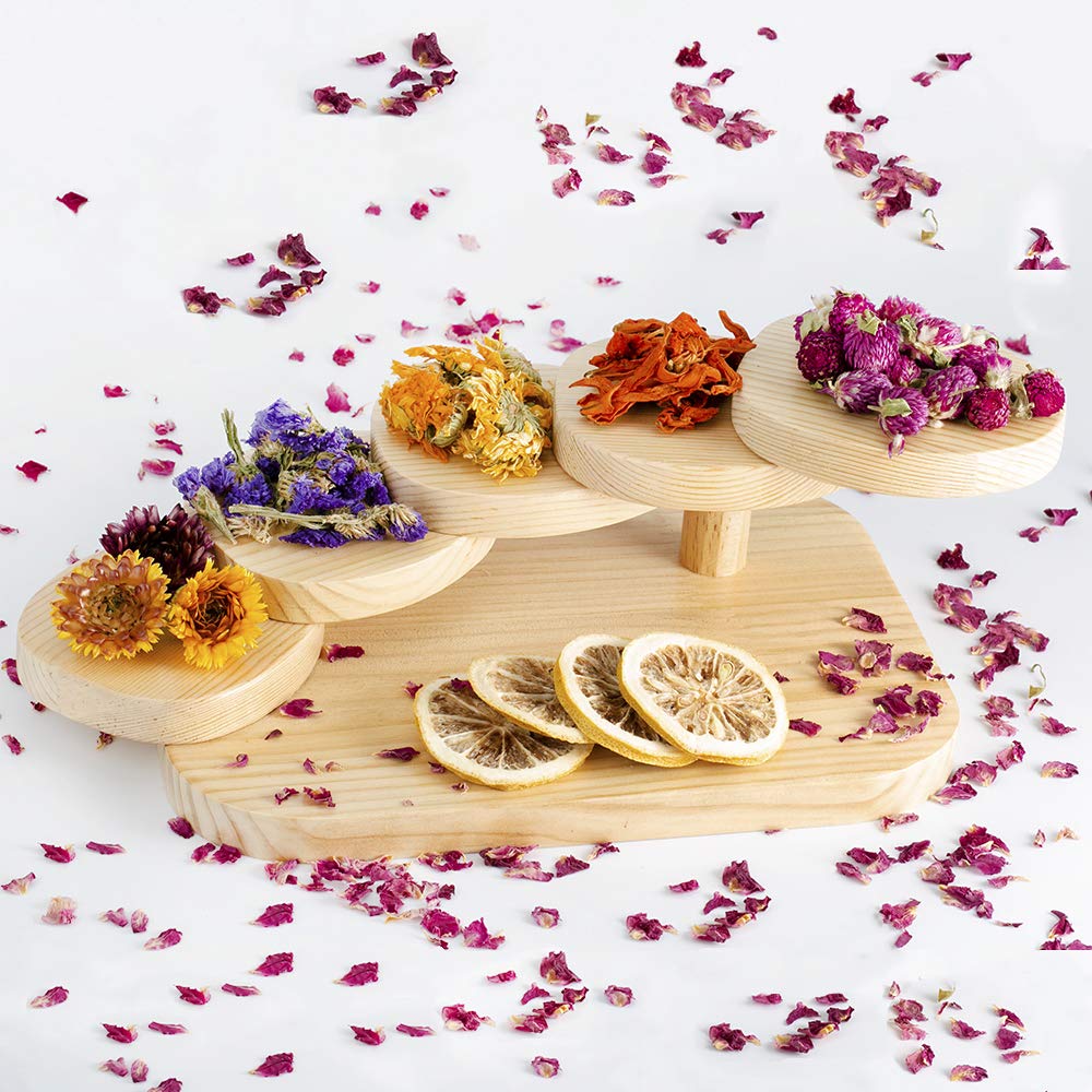 Dried Flowers, 12 Pack Natural Dried Flower Herbs Kit for Bath, Bomb, Soap, Resin, Candle Making, Include Rose Petals, Rosebuds, Lavender, Jasmine Flowers, Lily, Lemon Slice and More
