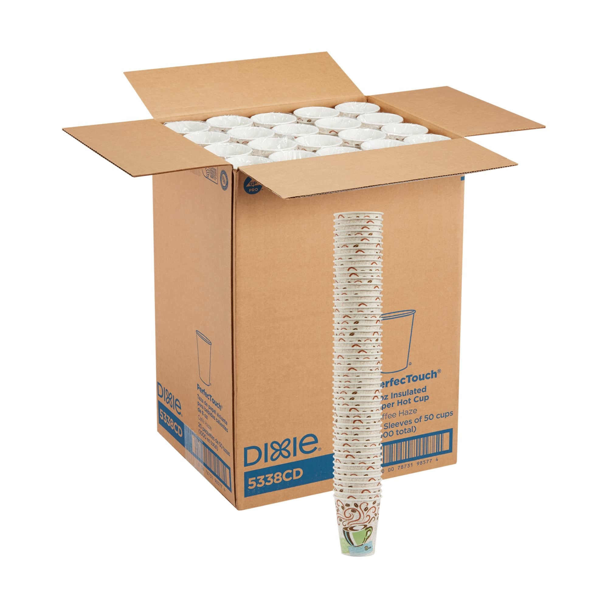 Dixie® PerfecTouch by GP PRO Hot Cups, 8 Oz, Pack Of 50 Cups