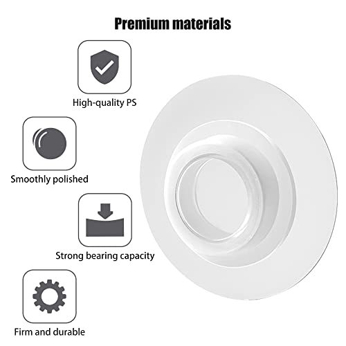 Self Adhesive Telescopic Rod Holder,Mounted-Free Shower Curtain Pole Support,No Drilling Clothes Bar Bracket,Multipurpose Tension Retainer,Non Displacement/Strong Bearing Capacity/Transparent(4pcs)