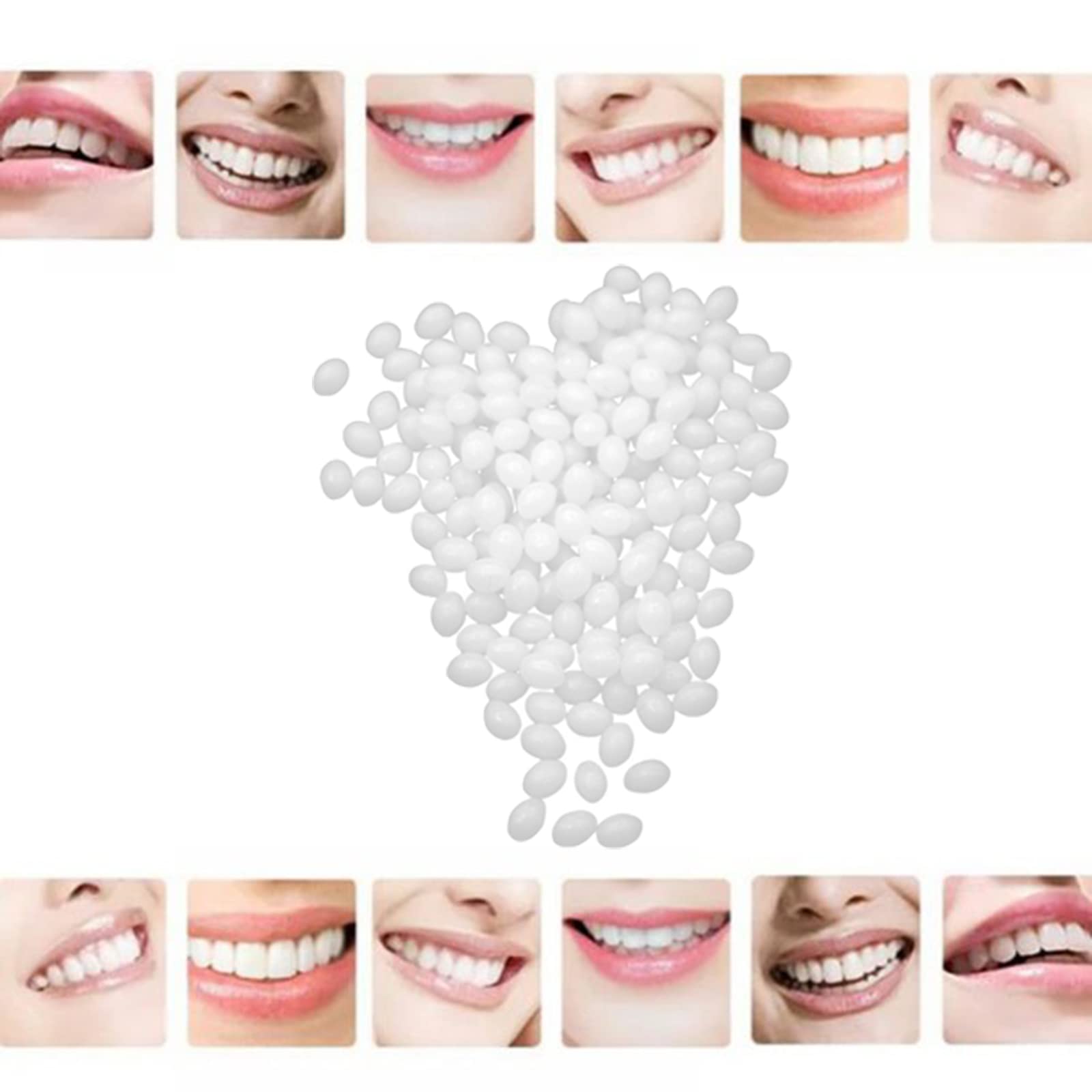 LTQUS Temporary Tooth Repair Beads-Teeth Repair Kit, Moldable False Teeth, Thermal Fitting Beads for Missing Dental Filling Material with Broken Teeth(30g)