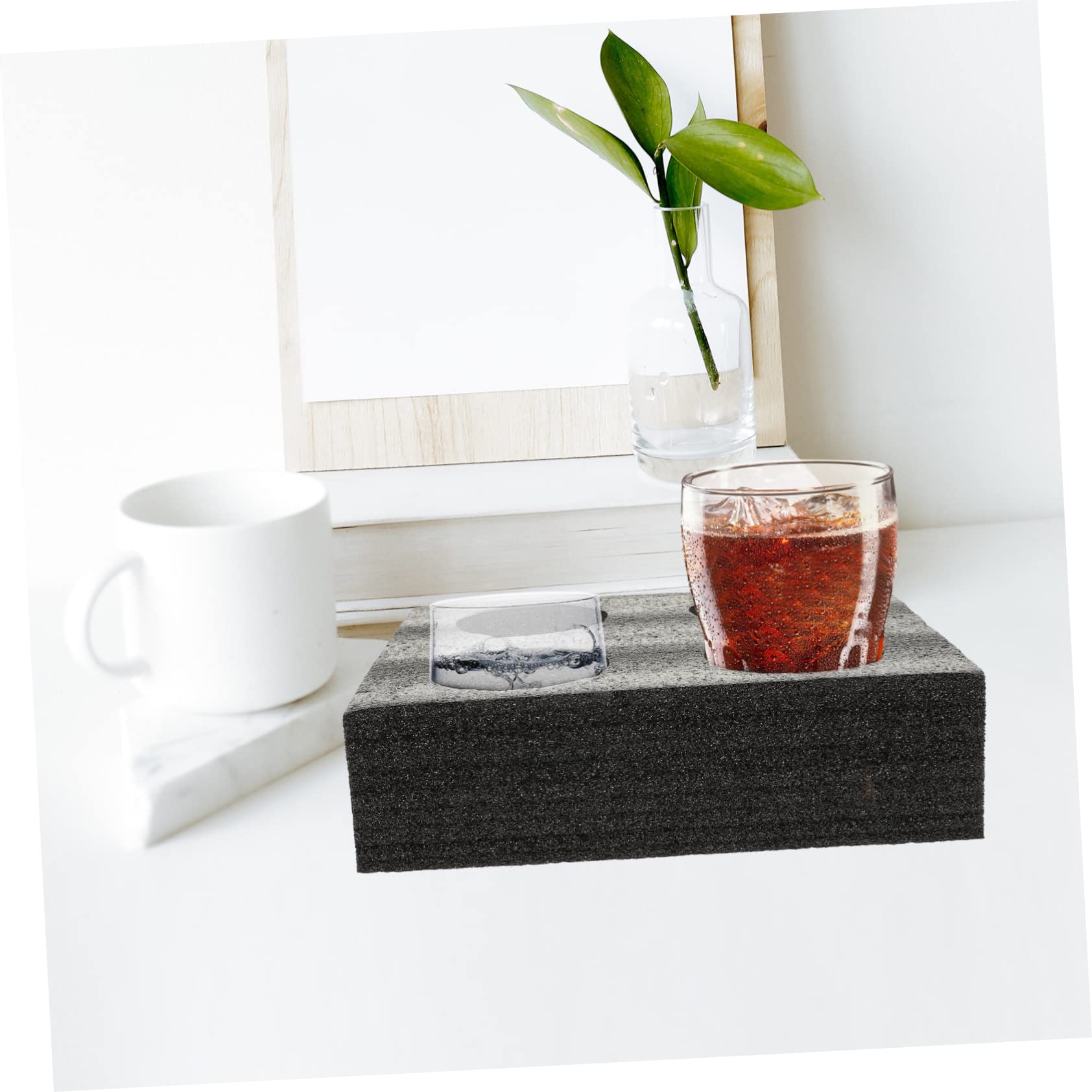 DOITOOL 4 Pcs Pearl Cotton Cup Holder Drink Carrier Holder Couch Drink Holder Multi- Hole Cup Holder Beverage Packing Tools Foam Drink Carrier Takeaway Cup Trays Container Take