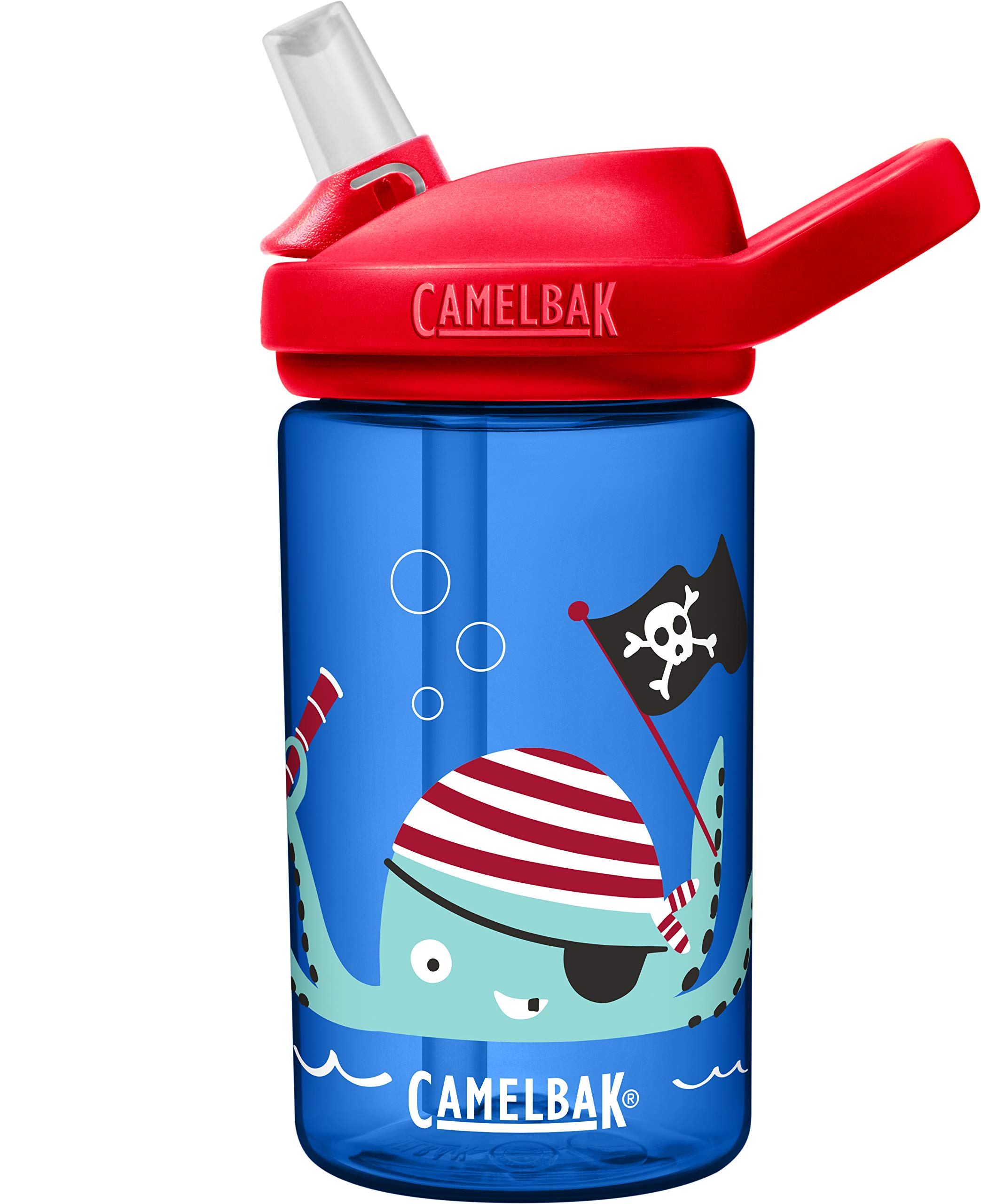 Eddy+ Kids BPA-Free Water Bottle with Straw, 14oz, Octo Pirate