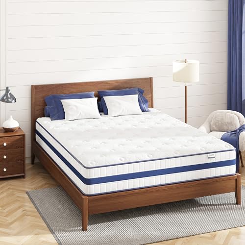 Maxzzz Queen Mattress, 12 Inch Queen Mattress in A Box Pressure Relief & Supportive, with Cooling Memory Foam & Individually Pocket Coils for Motion Isolation Cool Sleep, Luxury Mattress