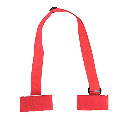 Dilwe Ski Strap, Adjustable Ski Pole Carrier Shoulder Sling with Cushioned for Snowboard Skateboard Yoga Mat Winter Outdoor Sports Accessory(Red)