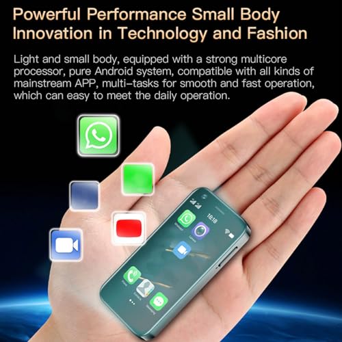 Dilwe Unlocked Mini Smartphone, 3.0 inch 4G Mini Phone, Dual Card Dual Standby Cell Phone,3GB 64GB Child Phone,5MP 13MP Small Cell Phone for Android 10.0 (Pink)