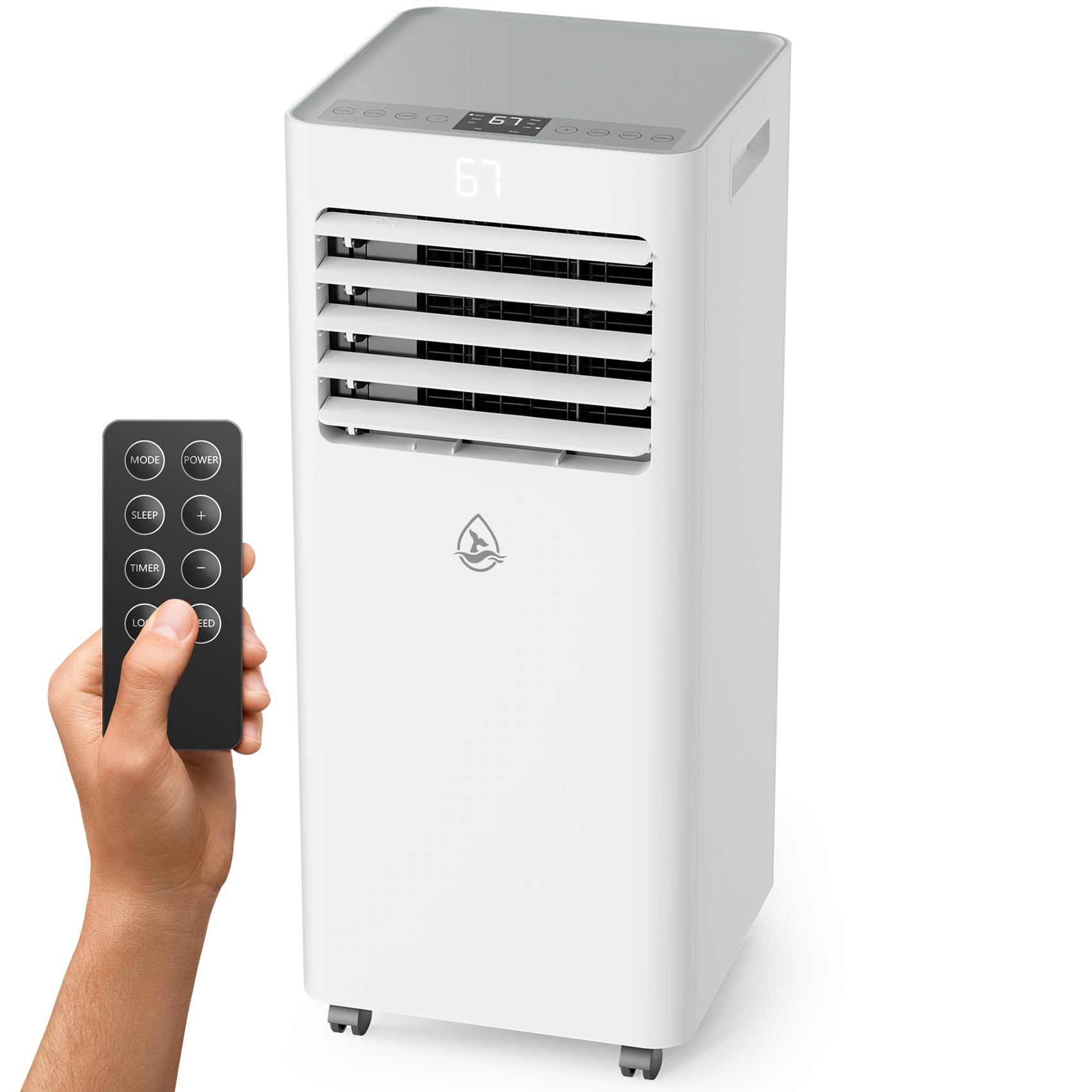 LUBAIR 8,000 BTU Portable Air Conditioners Up to 300 Sq.Ft, Portable AC for Room with Remote Control, Built-in Dehumidifier, Fan, Easy Window Installation Kit