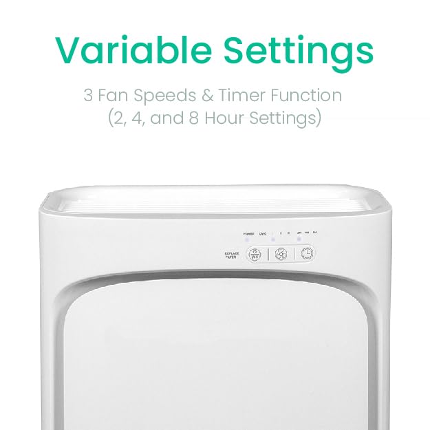 Greentech Environmental PureHEPA+ with ODOGard - Advanced HEPA Air Purifier and Odor Eliminator for Spaces up to 175 sq ft - CARB Certified