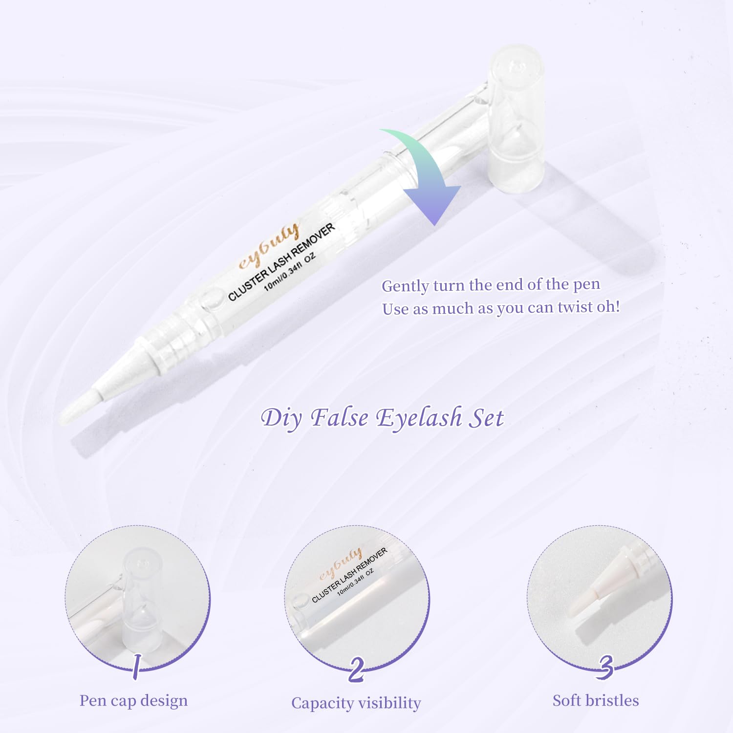 DIY eyelash extension Kit, eyelash cluster 144 pieces, cluster eyelash application tool, super styling eyelash bonding and sealing, cluster eyelash glue remover is easy to use at home