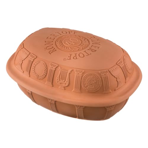 Römertopf 14005 Clay Roaster | 40 Years Anniversary Edition | Non-Stick Dutch Oven | Healthy Clay Pot Cooking | Clay Baker | Versatile Cooking Vessel - 3.7 Quarts (3.5 Liters) for up to 6 people