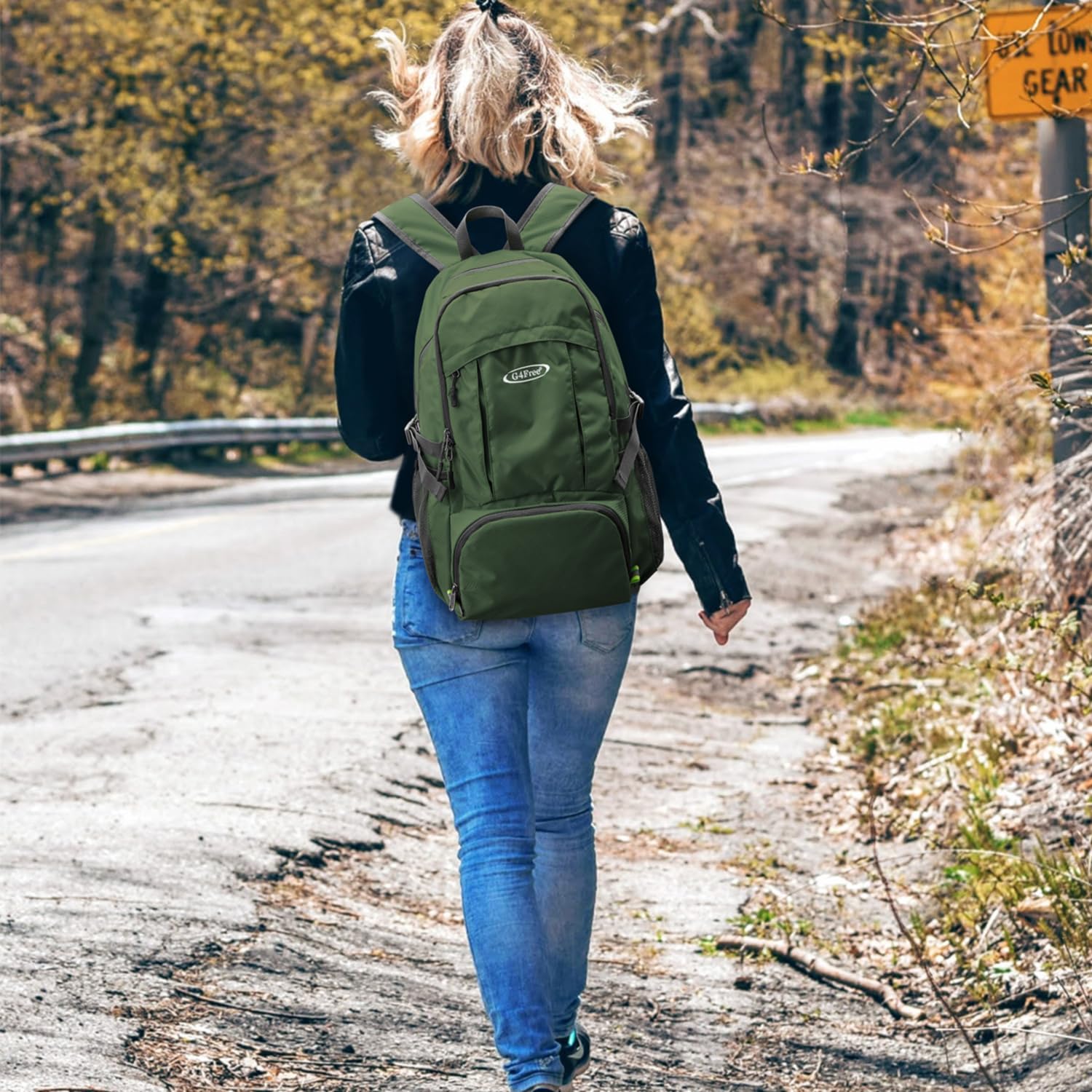 G4Free 40L Lightweight Packable Hiking Backpack with Wet Pocket, Waterproof Handy Foldable Camping Outdoor Travel Daypack