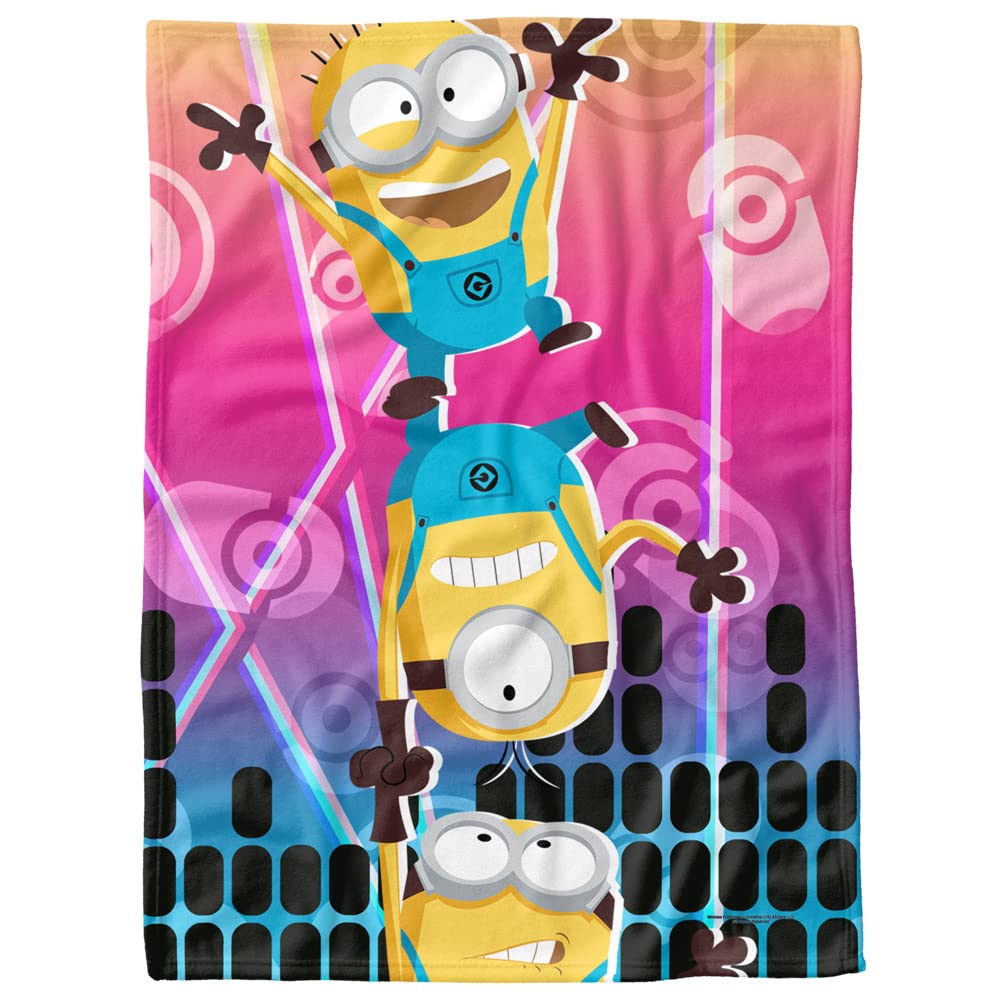 LOGOVISION Minions Lightweight Baby Blanket, 30"X40", Minions CMYK Rave Unisex for Infants Girls & Boys