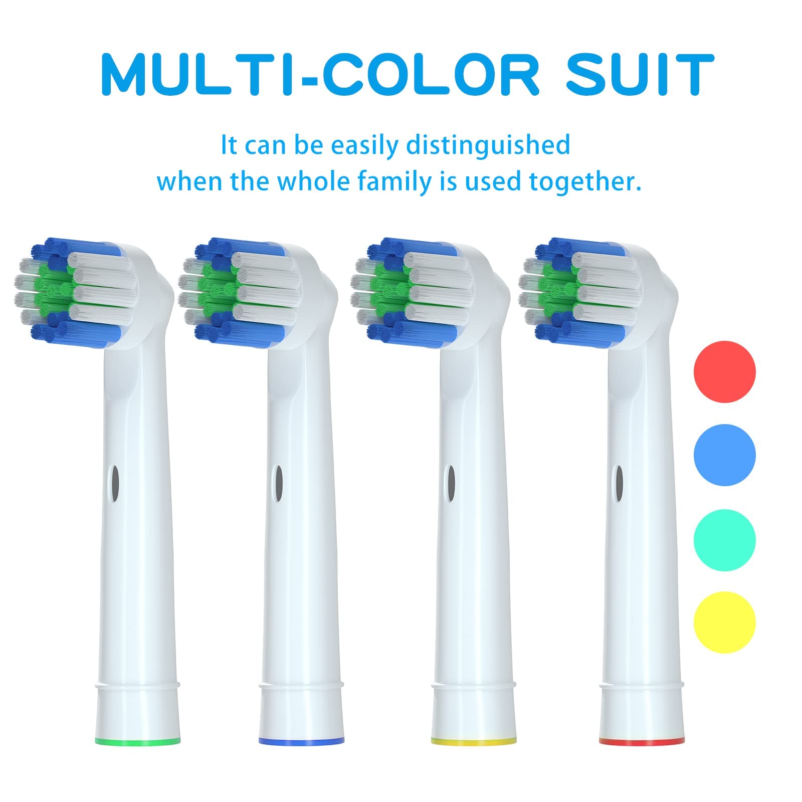 Electric Toothbrush Replacement Heads Compatible with Oral-B Soft Bristles Replacements Brush Heads 16 Pack