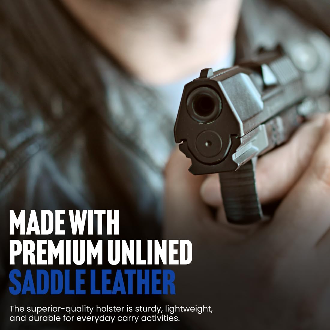 DeSantis Mini Slide Gun Holster, Fits SIG SAUER P365, P365 XL Romeo Zero, P365 XL, P365 SAS, Built from Leather, Pistol Holster with an Adjustable Tension Device, Black, Right Fitment