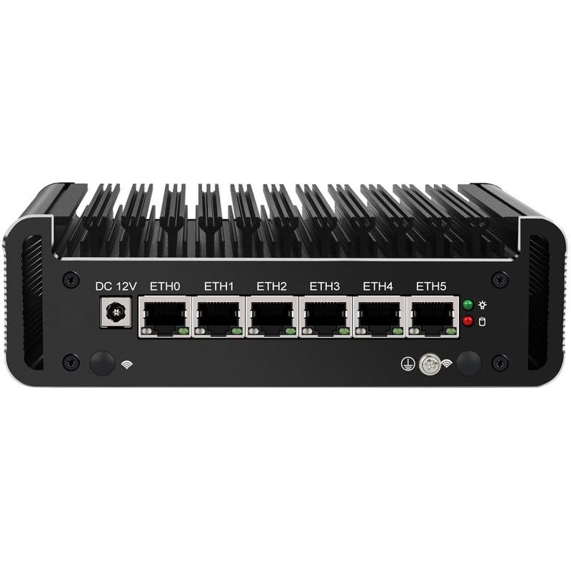 Firewall Micro Appliance, 6 Ports Mini PC Intel Quad Celeron N5105, Inter i226-V LAN, DDR4 RAM, AES-NI, Router PC, VPN, 16 GB RAM 512 GB SSD