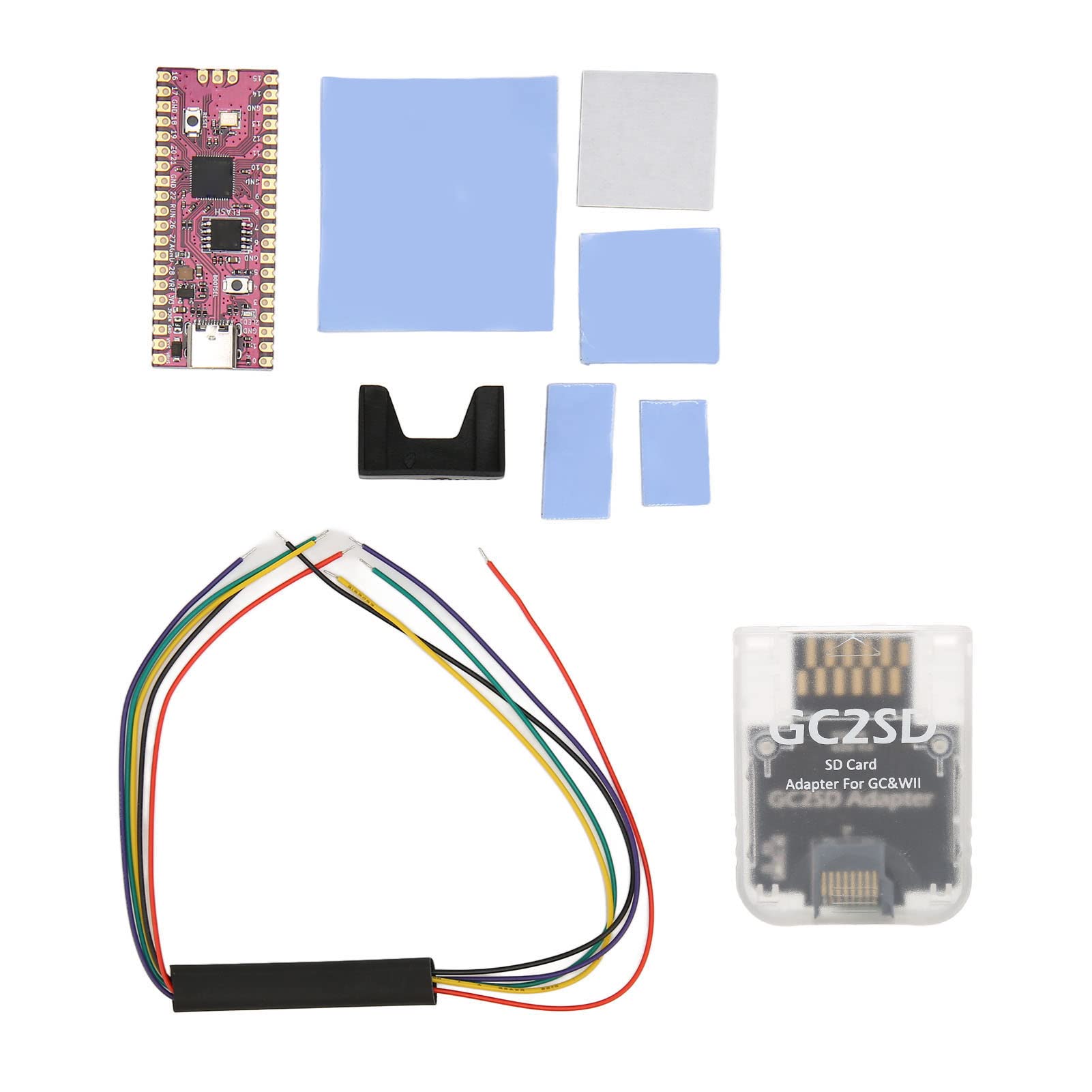 Microcontroller Module, Dual Core Plug and Play Compact Low Power Consumption USB C Interface Microcontroller Board Professional for Game Console (Transparent White)