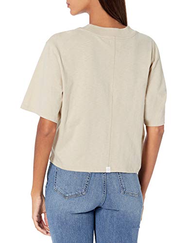The Drop Women's Sydney Short-sleeve Cropped Crew Neck T-shirt, Sand, M